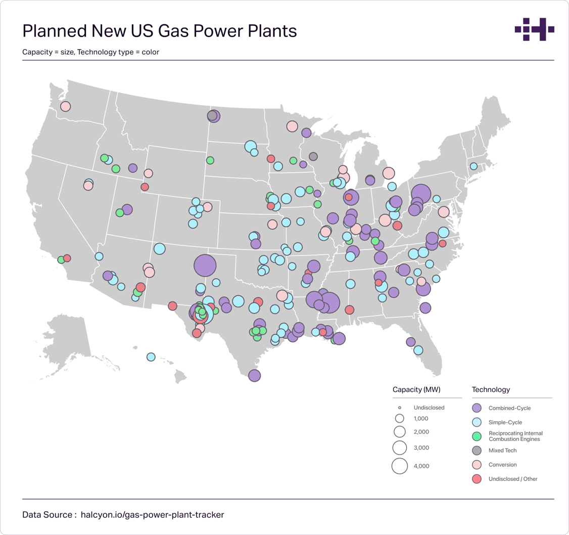 Halcyon Gas Power Plant Tracker